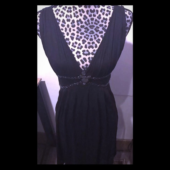Chan Luu | Dresses | Chan Luis Black Dress Bling Deep V Neckline Small | Poshmark